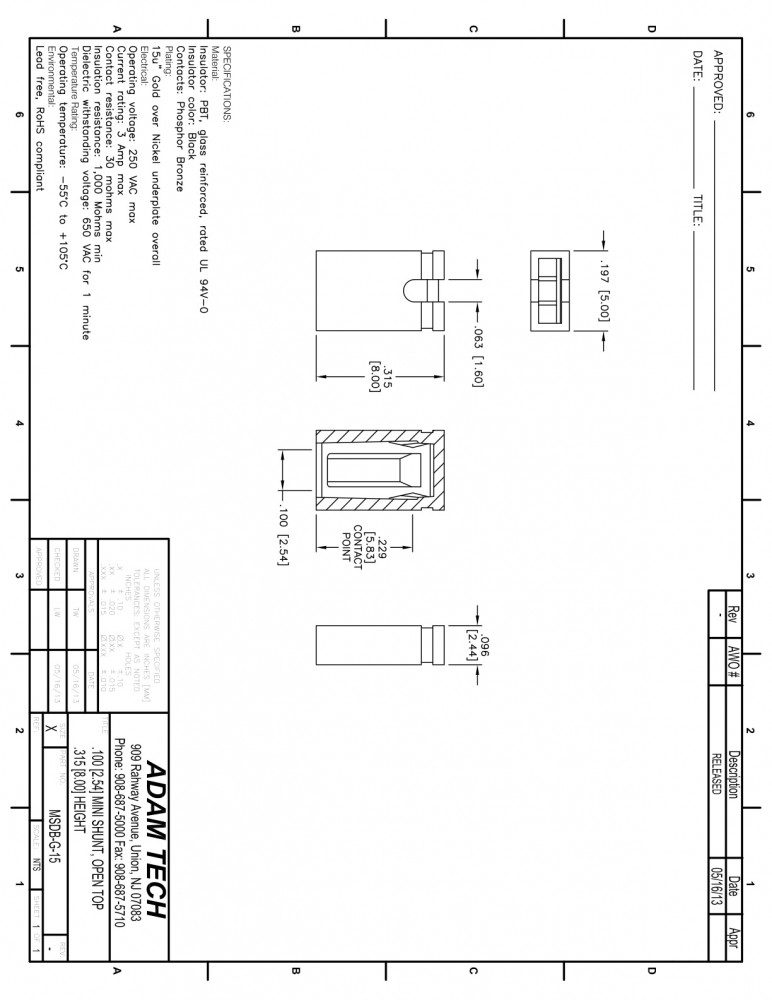 ADAM TECH MSDB-G-15 product documentation image