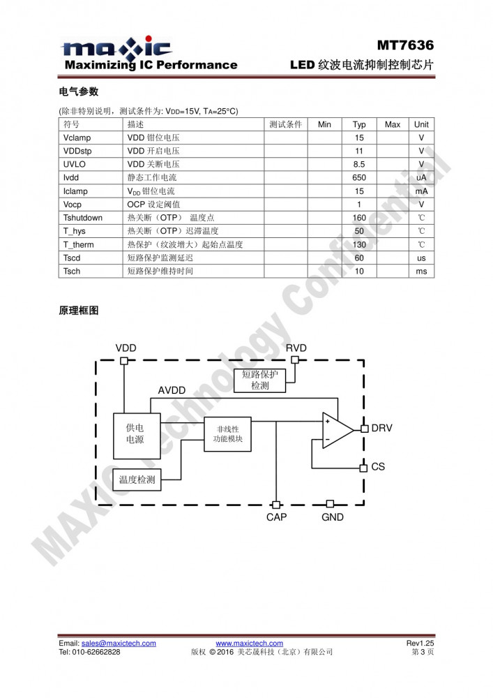 MT7636 datasheet page 3