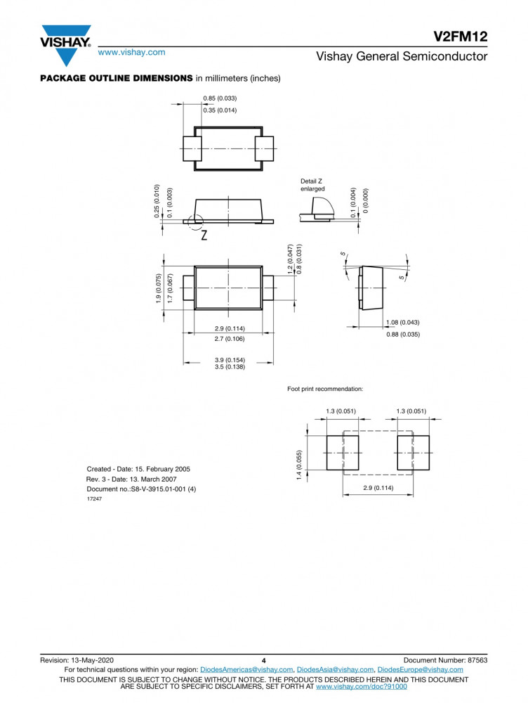 V2FM12 datasheet page 4
