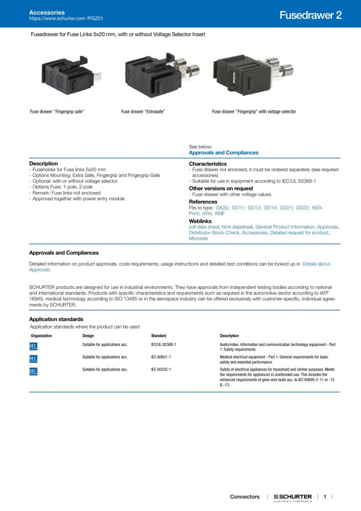 SCHURTER 4301.1405 document page 1