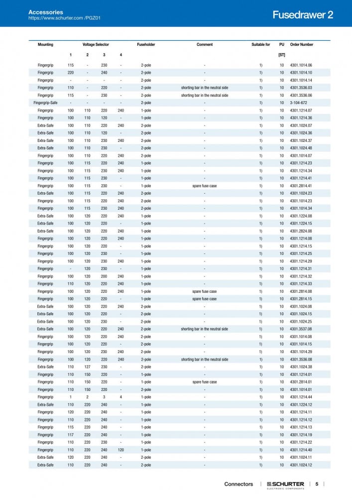 SCHURTER 4301.1405 document page 5
