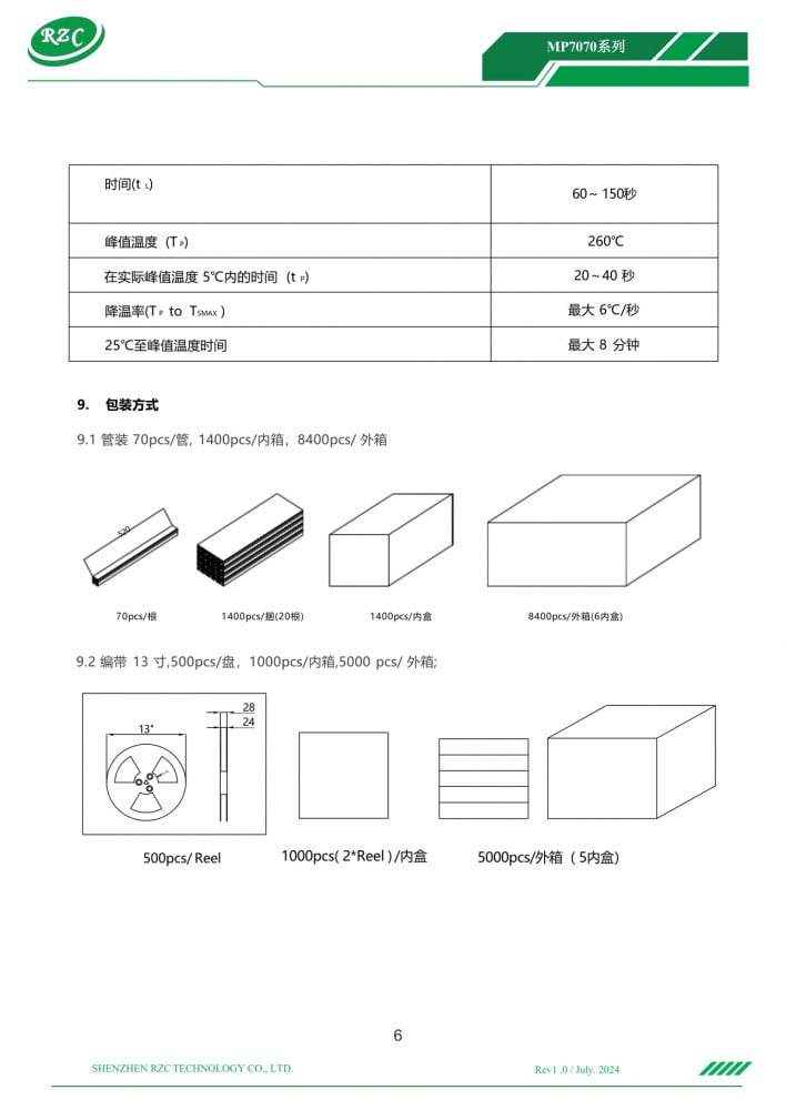 MP7070 datasheet page 6