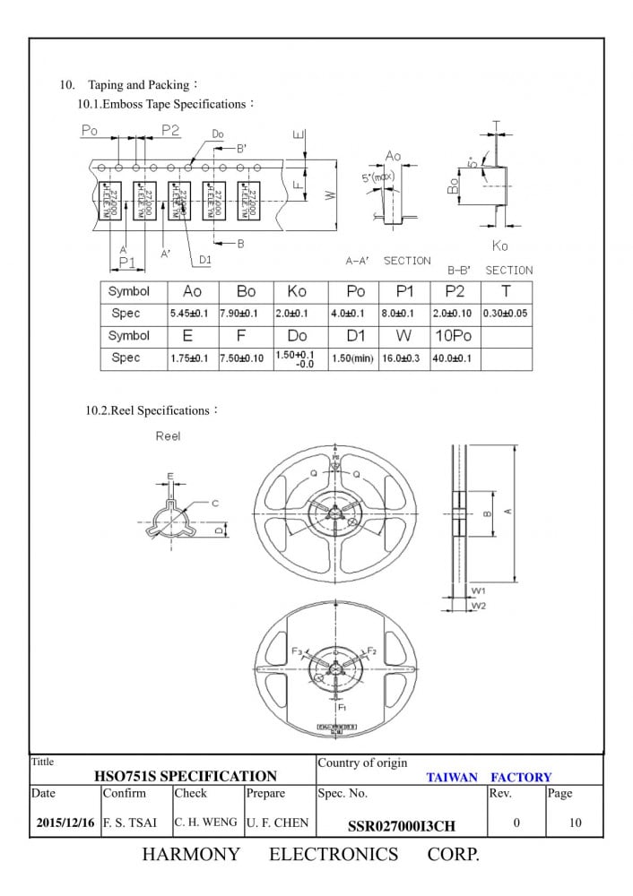 HELE SSR027000I3CH specification page 10