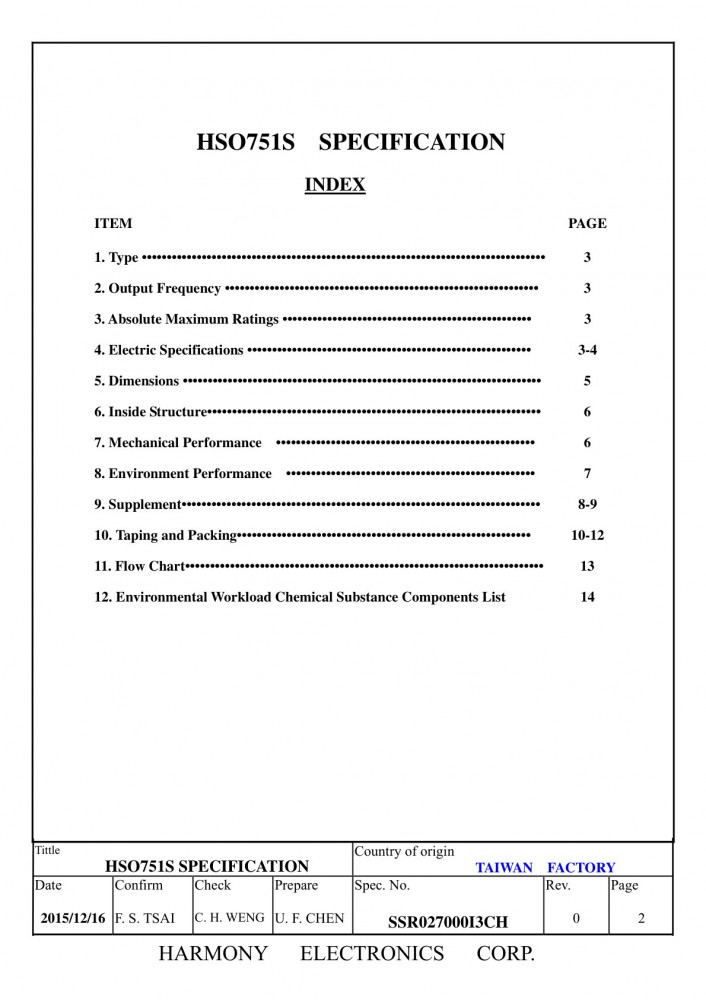HELE SSR027000I3CH specification page 2