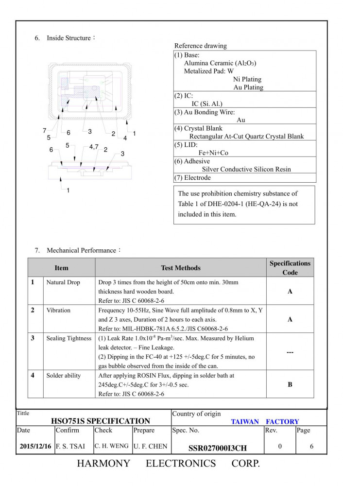 HELE SSR027000I3CH specification page 6