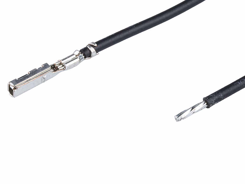 Pre-Crimped Lead Stac64-Female-to-Pigtail, Tin (Sn) Plating, 300.00mm Length, 0.75mm² Wire, Black for sale