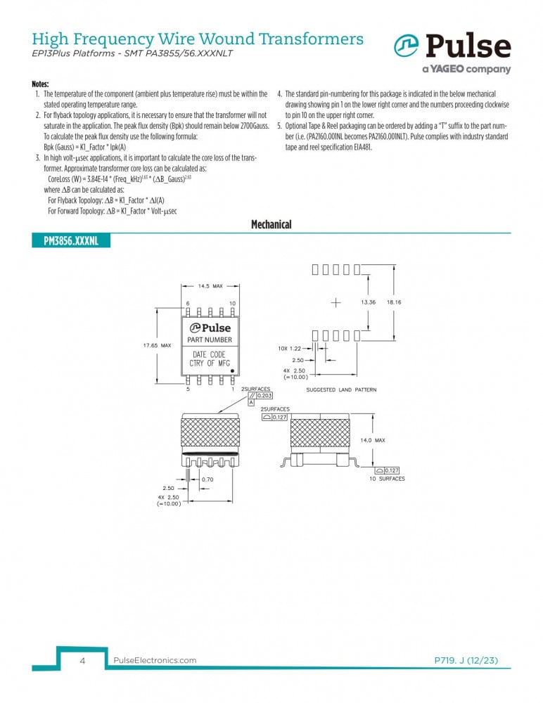 PA3855 and PA3856 technical document page 4