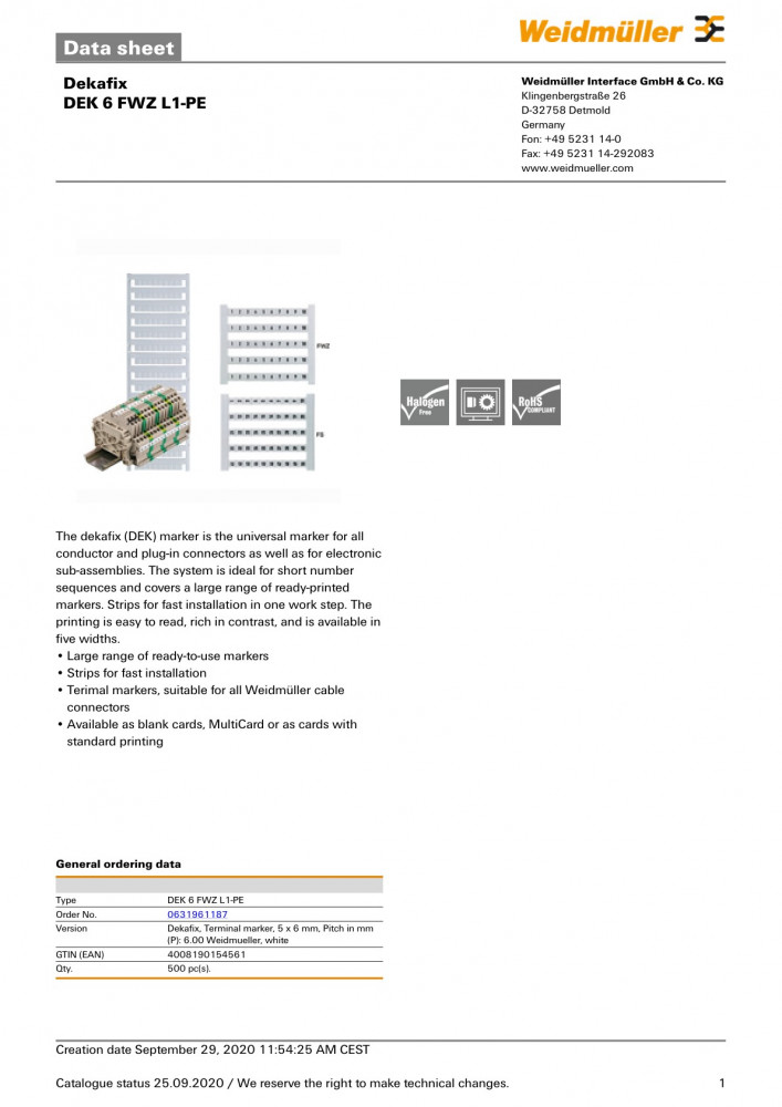 DEK 6 FWZ L1-PE document page 1
