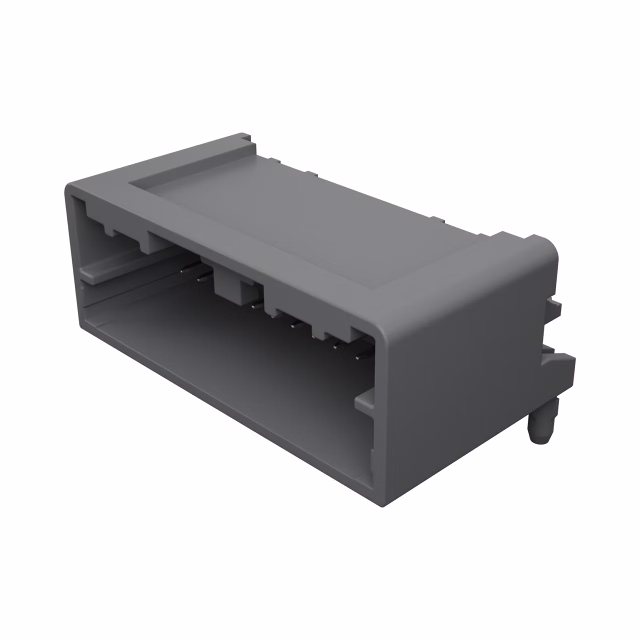 Mini50 Unsealed Right-Angle Header, UL 94 HB, Dual Row, 20 Circuit, Polarization Option B, 2.80mm Pin Length, Gray, Tape and Reel for sale