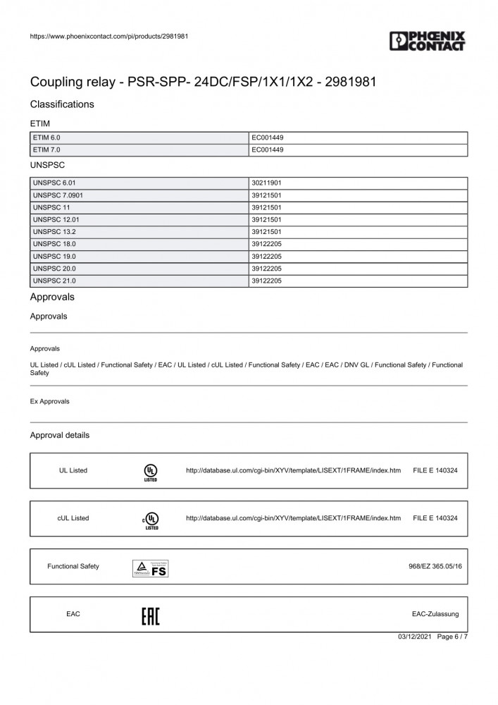 Phoenix Contact 2981981 technical document page 6