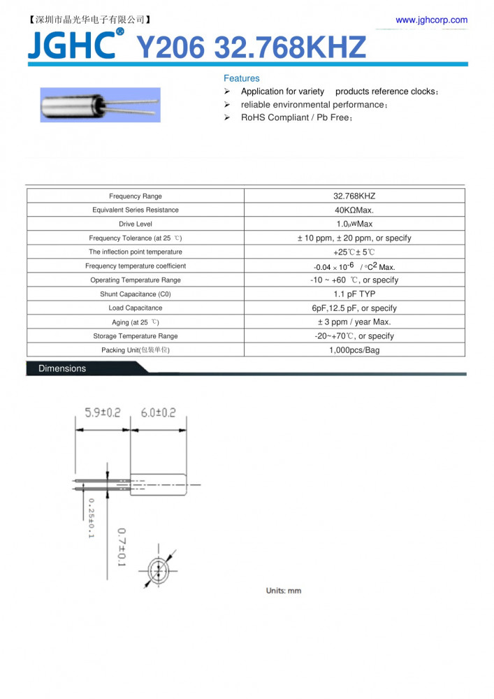 JGHC Y206 technical document page