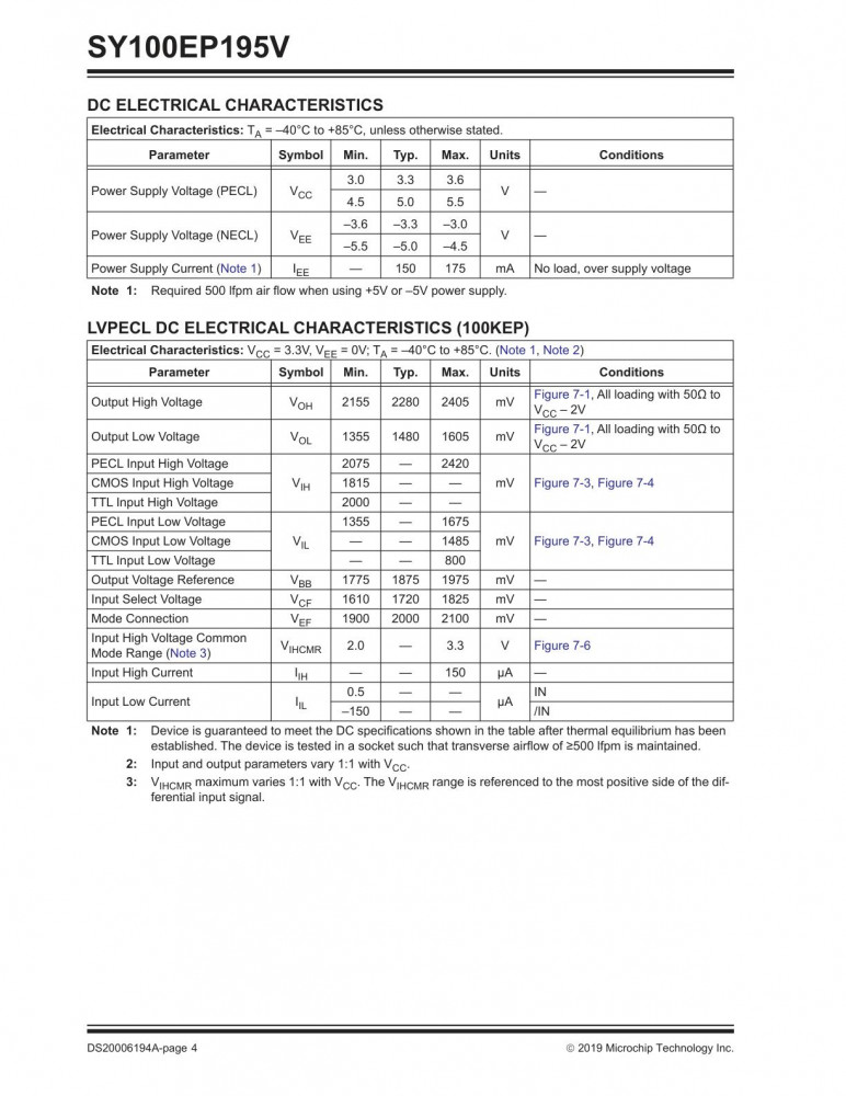 SY100EP195VTG datasheet page 4
