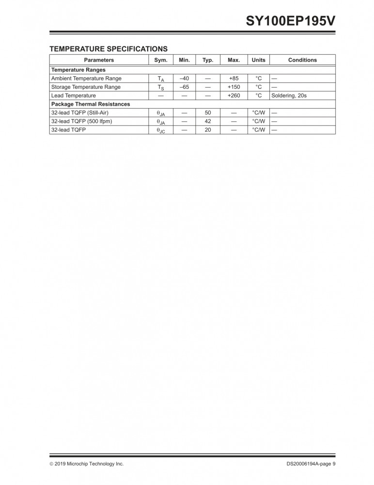 SY100EP195VTG datasheet page 9