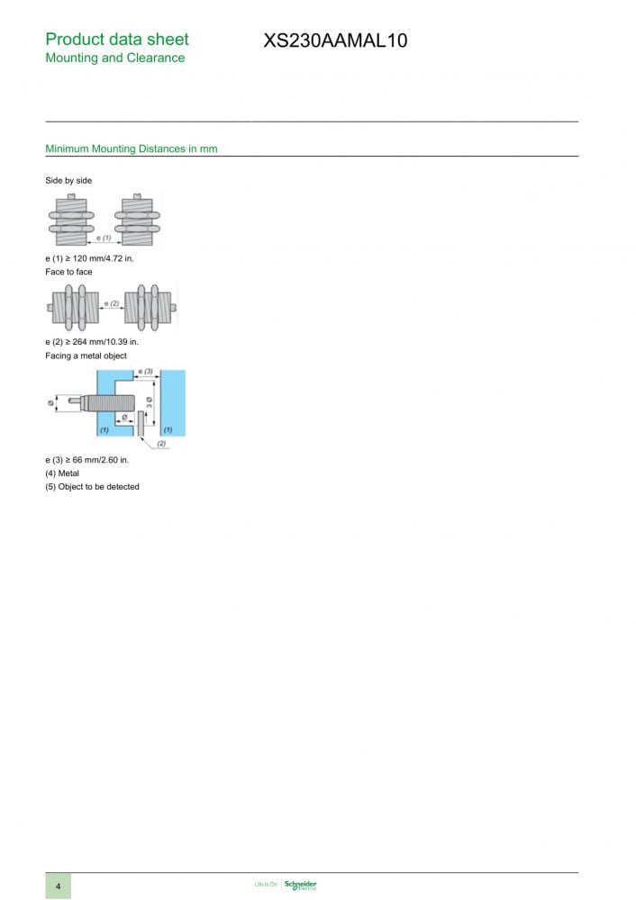 XS230AAMAL10 technical document page 4