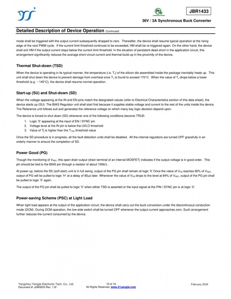 JBR1433DC datasheet page 10