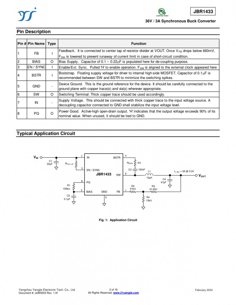 JBR1433DC datasheet page 2