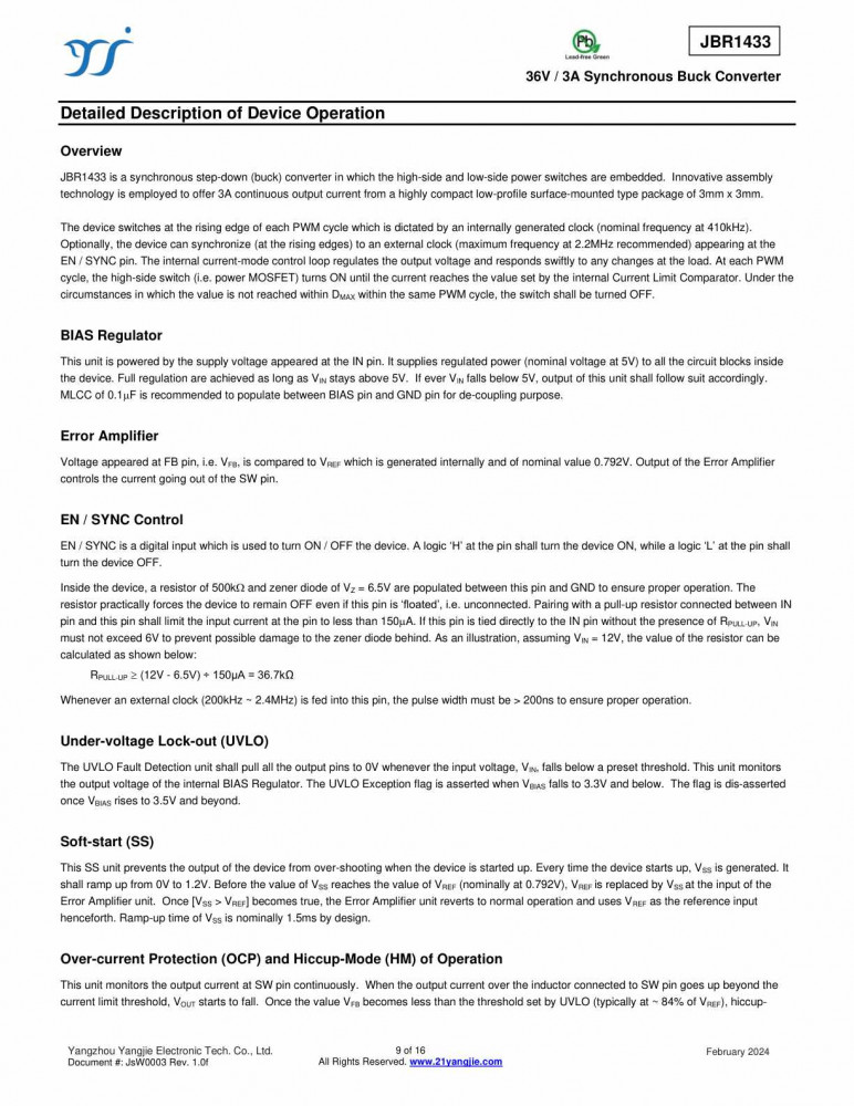 JBR1433DC datasheet page 9