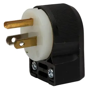 Locking Devices, Twist-Lock®, Industrial, Female Connector Body, 20A 125/250V, 3-Pole 4-Wire Grounding, L14-20R, Screw Terminal, Black and White