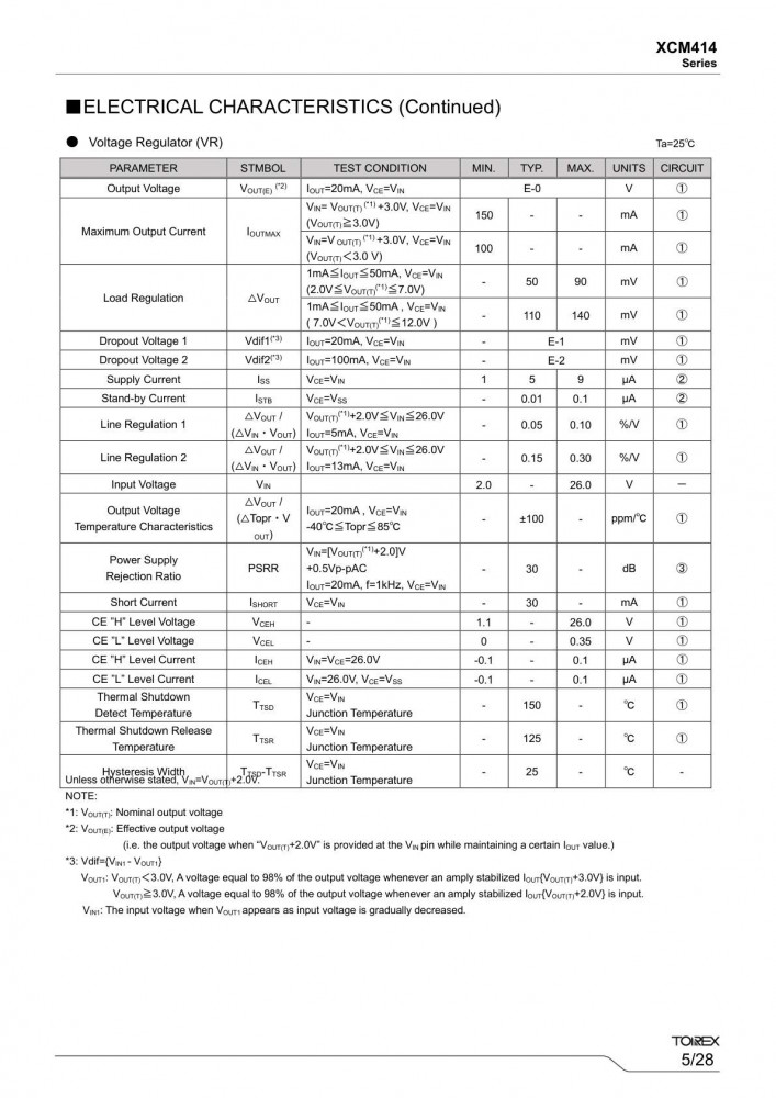 XCM414 datasheet page 5