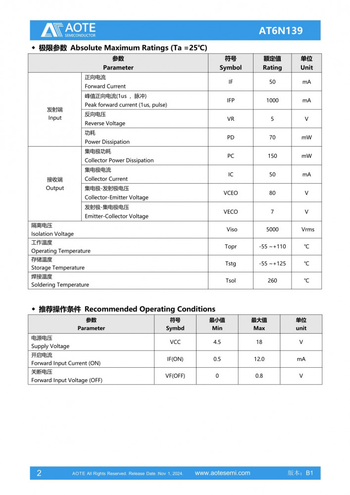 AT6N139 datasheet page 3