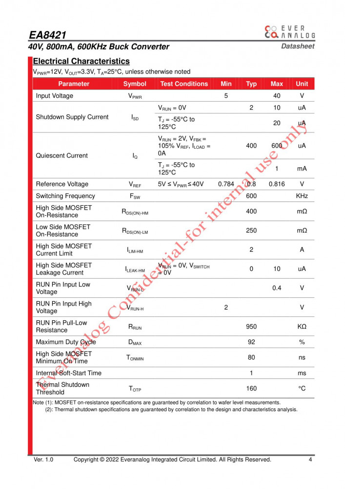EA8421T6R datasheet page 4