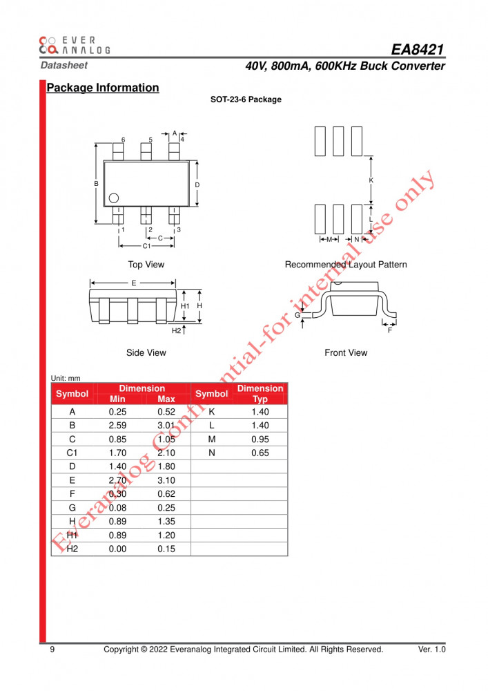 EA8421T6R datasheet page 9