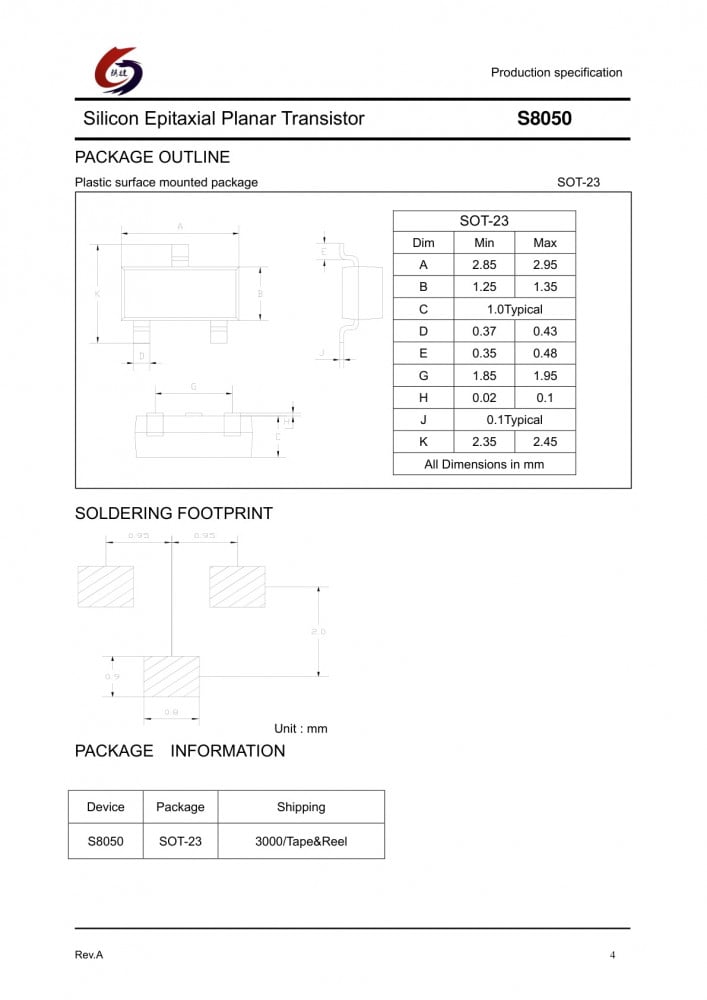 S8050 datasheet page 4