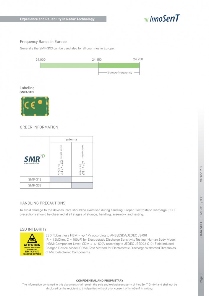 SMR-313/333 datasheet page 9