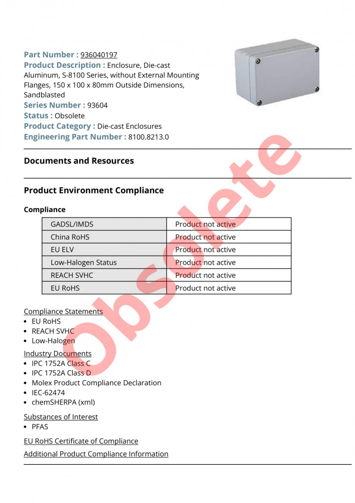 936040197 product document image, page 1