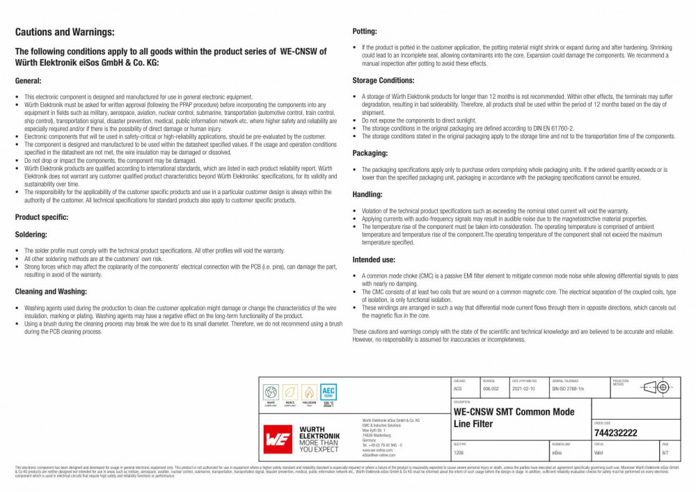 744232222 datasheet page 6