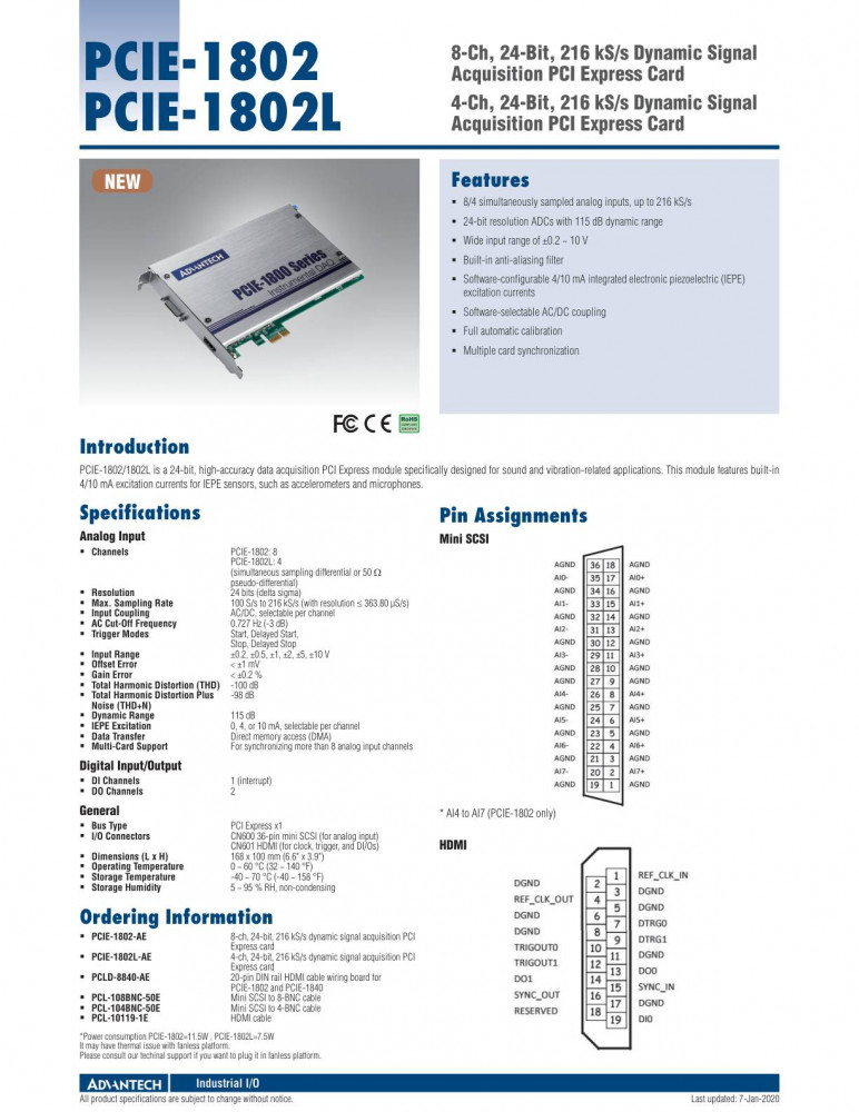 PCIE-1802 product document preview