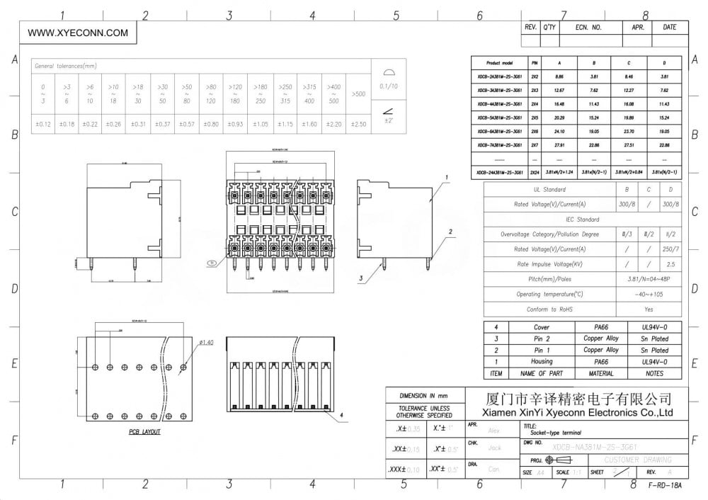 XDCB-3A381M-2S-3G61 technical drawing preview