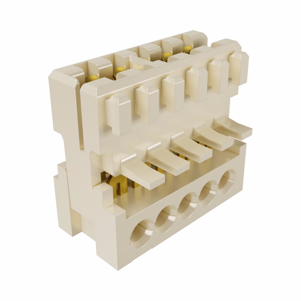 Appli-Mate RAST 2.5 Connector, 2.50mm Pitch, Female, 9 Circuits, No Position Keys Removed, Polarizing Rib Between 8/9, Closed Endwalls, Tin Plating