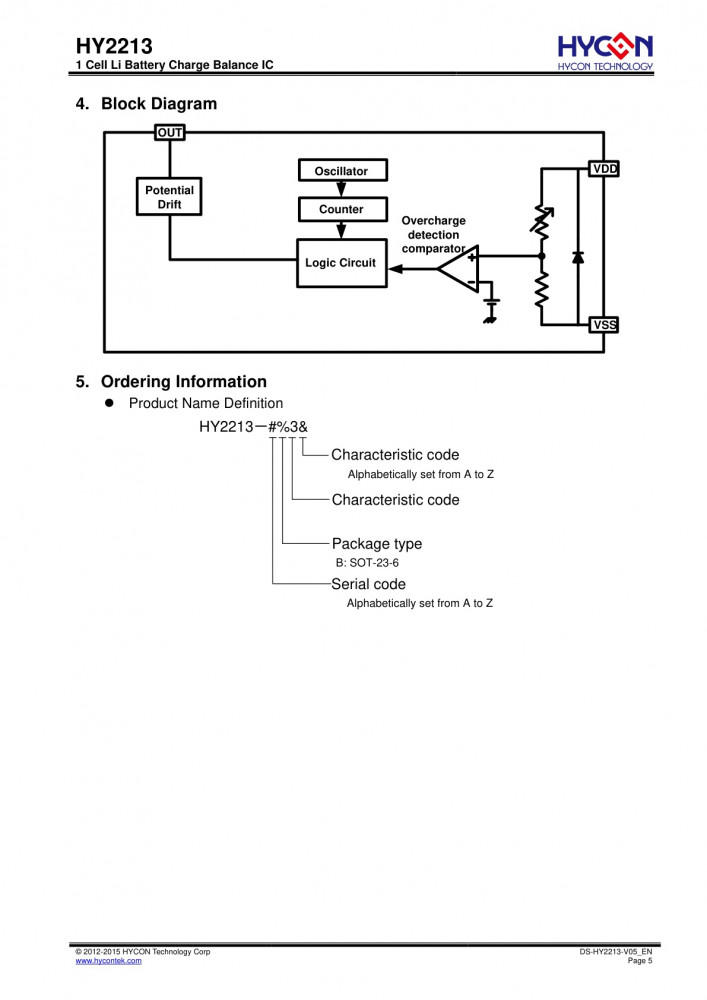 HY2213 datasheet page 5