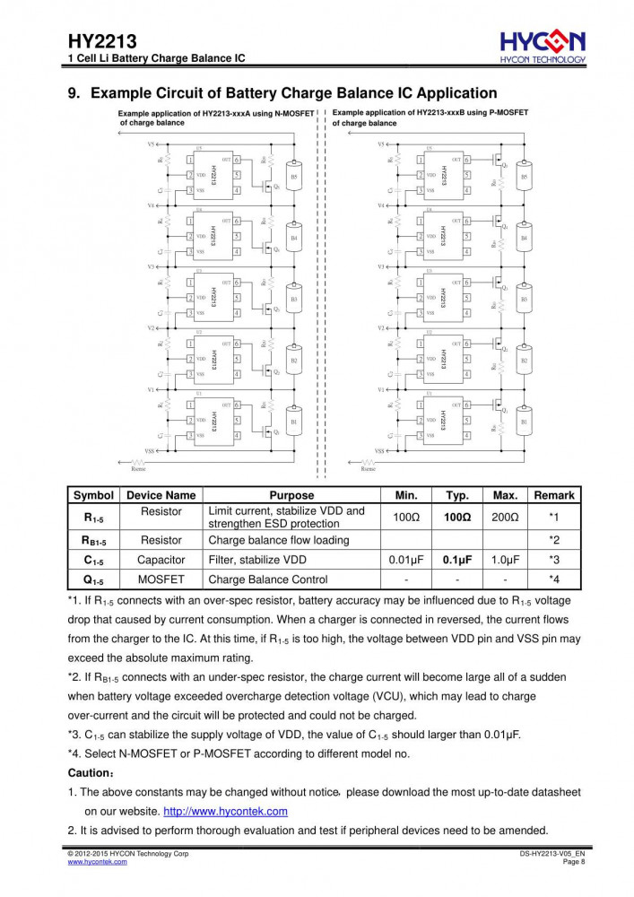 HY2213 datasheet page 8