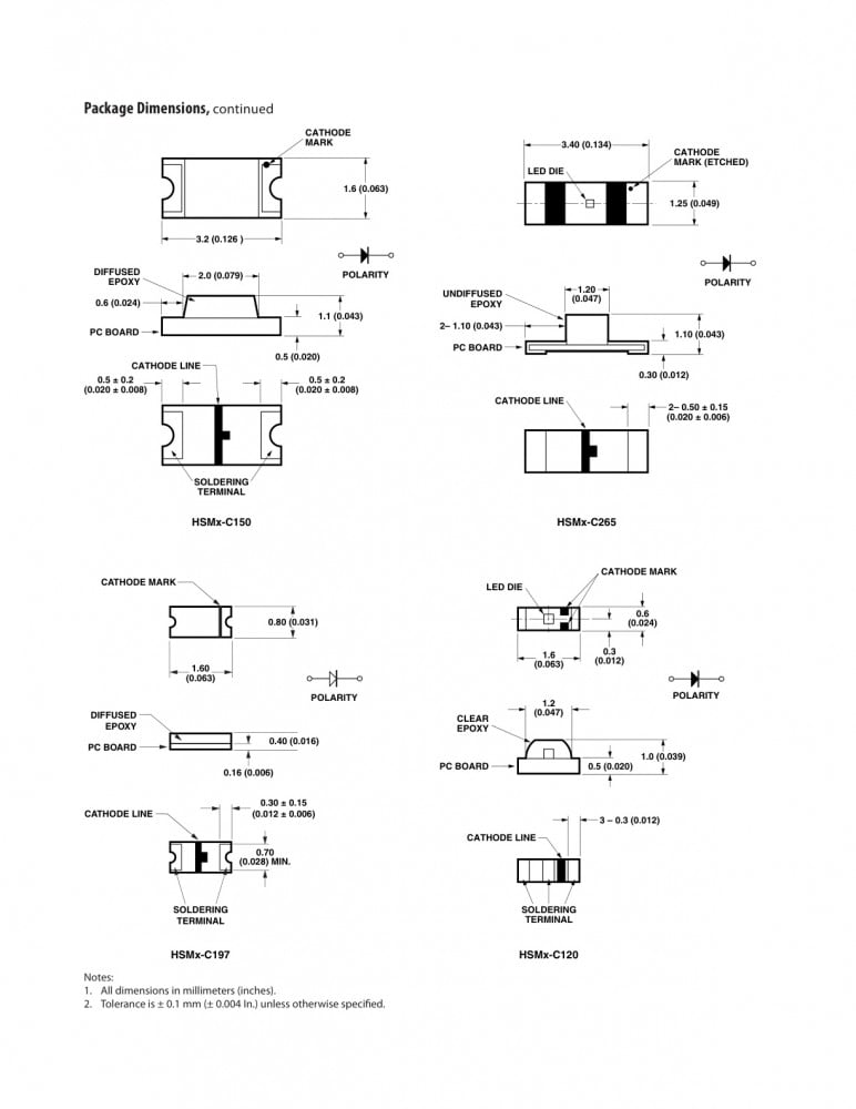 HSME-C170 datasheet page 3