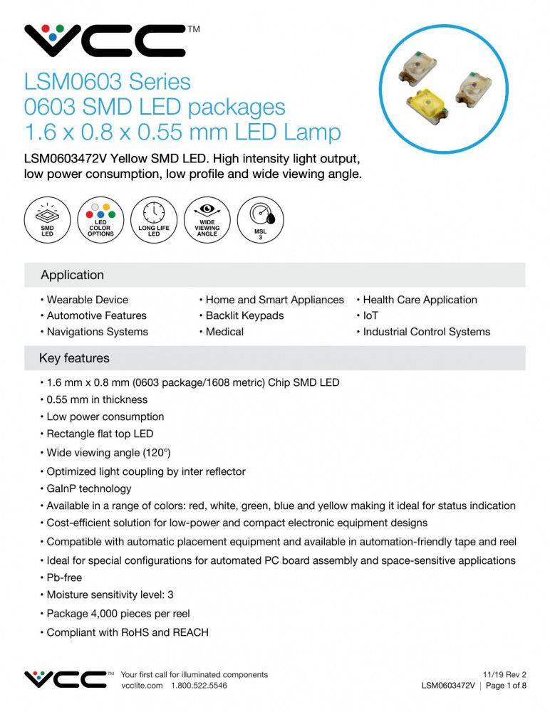 LSM0603 series technical document page 1
