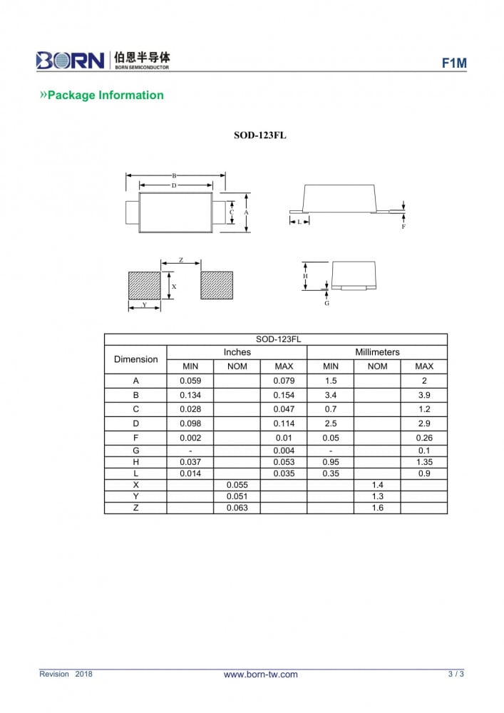 BORN F1M datasheet page 3