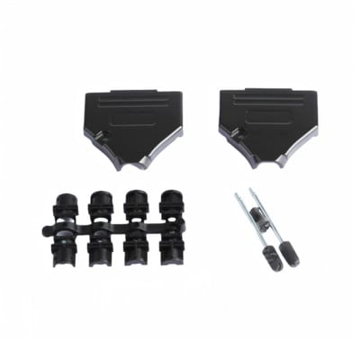 MH CONNECTORS MHDTZK15BKRAPCBK-K D-Sub Backshell Hood