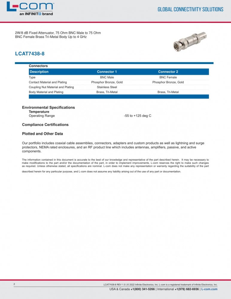 LCAT7438-8 technical document page 2
