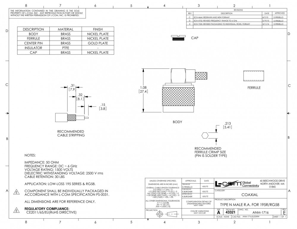 L-com ANM-1716 technical document preview