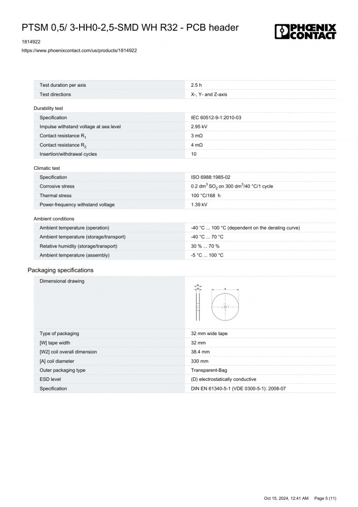 Phoenix Contact 1814922 technical document page 5