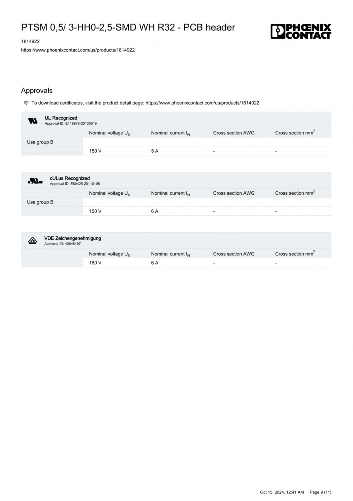 Phoenix Contact 1814922 technical document page 9