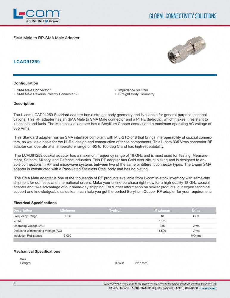 LCAD91259 technical document page 1