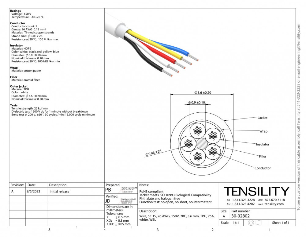 Tensility International 30-02802 product drawing preview