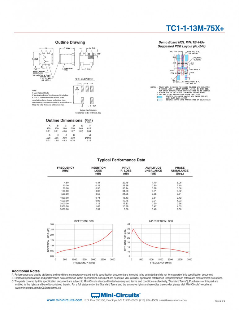 TC1-1-13M-75X+ datasheet page 2