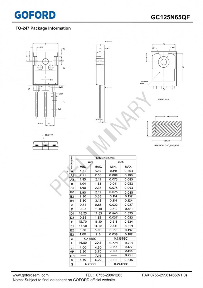GC125N65QF datasheet page 6