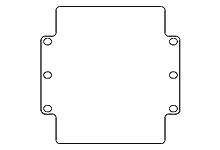 Enclosure Metal Plate, Zinc-plated Steel, 145 x 144 x 1.50mm Outside Dimensions