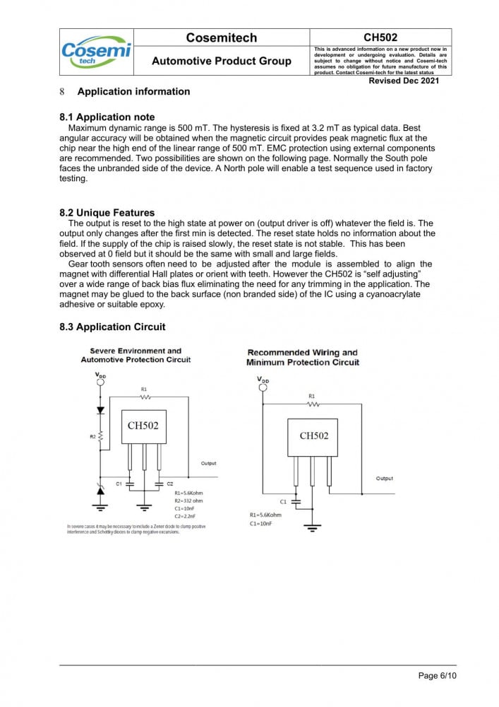 CH502TB datasheet page 6