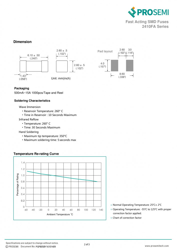 2410FA series datasheet page 2